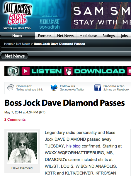 Dave Diamond: The Diamond Mine – Radio Broadcaster, Writer, Academic ...